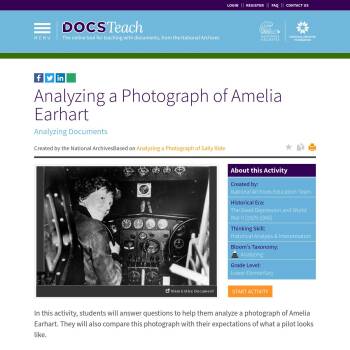 Analyzing a Photograph of Amelia Earhart :: Resources :: Ascend ...