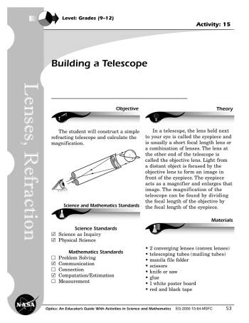Building a Telescope :: Resources :: Ascend Learning Experience