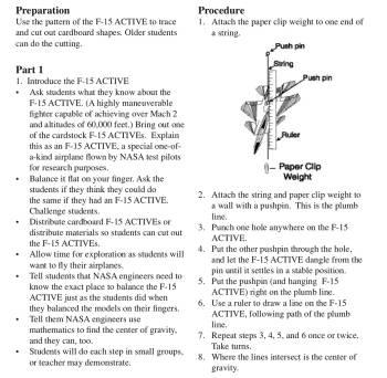 Finding the Center of Gravity Using Plumb Lines :: Resources :: Ascend ...
