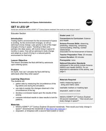 Get a Leg Up Activity :: Resources :: Ascend Learning Experience