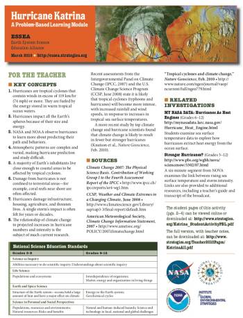 Hurricane Katrina: A Problem-Based Learning Module :: Resources ...