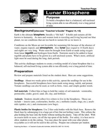 Lunar Biosphere :: Resources :: Ascend Learning Experience