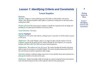 Lesson 1: Identifying Criteria and Constraints :: Resources :: Ascend ...