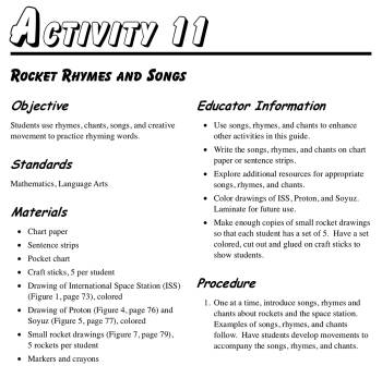 Rocket Rhymes and Songs :: Resources :: Ascend Learning Experience