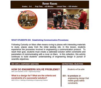 Rover Races Activity :: Resources :: Ascend Learning Experience
