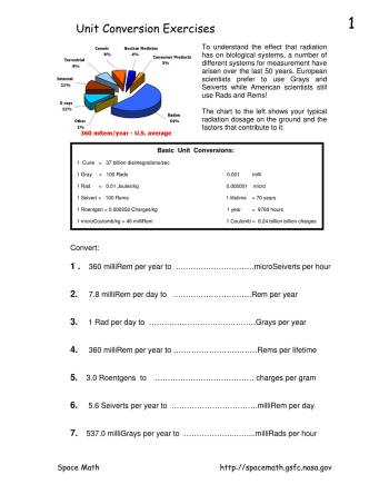 Space Math III -- Problem 1, Unit Conversion Exercises :: Resources :: Ascend Learning Experience