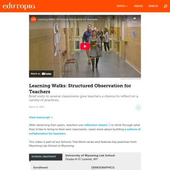 Learning Walks: Structured Observation for Teachers :: Resources ...