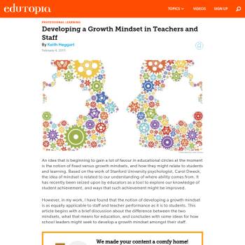 Developing a Growth Mindset in Teachers and Staff :: Resources ...