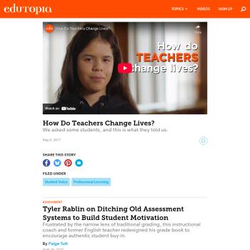 How Do Teachers Change Lives? :: Resources :: Ascend Learning Experience