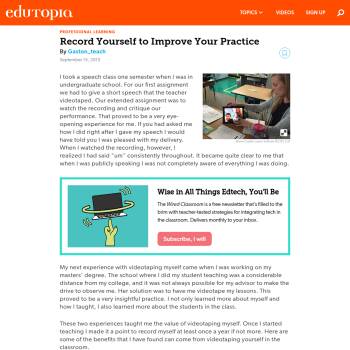 Record Yourself to Improve Your Practice :: Resources :: Ascend Learning Experience