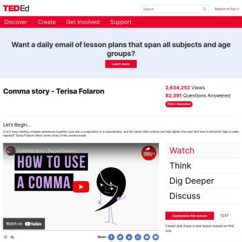 Comma story - Terisa Folaron :: Resources :: Ascend Learning Experience