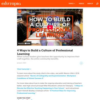 4 Ways to Build a Culture of Professional Learning :: Resources :: Ascend Learning Experience