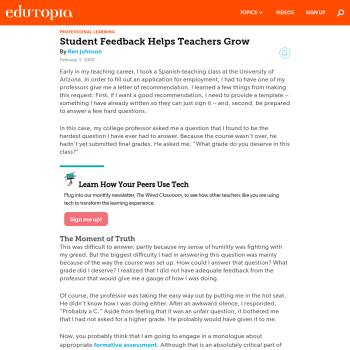 Student Feedback Helps Teachers Grow :: Resources :: Ascend Learning Experience