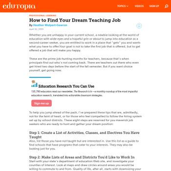 How to Find Your Dream Teaching Job :: Resources :: Ascend Learning ...