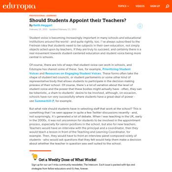 Should Students Appoint their Teachers? :: Resources :: Ascend Learning ...