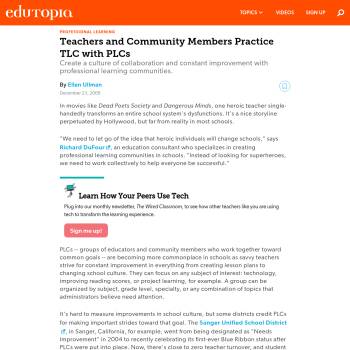 Teachers and Community Members Practice TLC with PLCs :: Resources ...