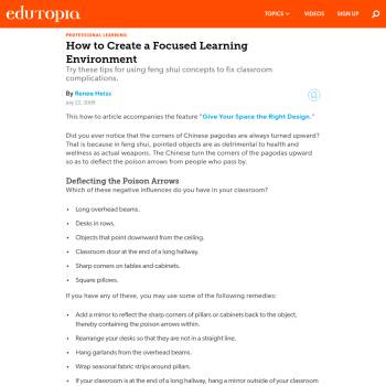 How to Create a Focused Learning Environment :: Resources :: Ascend Learning Experience