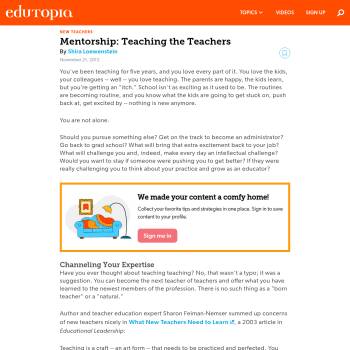 Mentorship: Teaching the Teachers :: Resources :: Ascend Learning Experience
