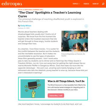 “The Class” Spotlights a Teacher’s Learning Curve :: Resources :: Ascend Learning Experience