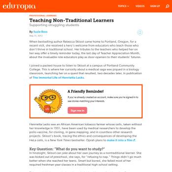 Teaching Non-Traditional Learners :: Resources :: Ascend Learning Experience