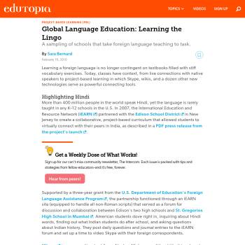 Global Language Education: Learning the Lingo :: Resources :: Ascend ...