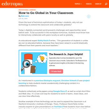 How to Go Global in Your Classroom :: Resources :: Ascend Learning Experience