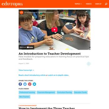 An Introduction to Teacher Development :: Resources :: Ascend Learning Experience