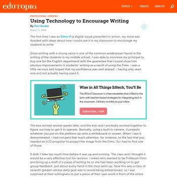 Using Technology to Encourage Writing :: Resources :: Ascend Learning ...