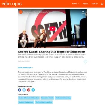 George Lucas: Sharing His Hope for Education :: Resources :: Ascend ...