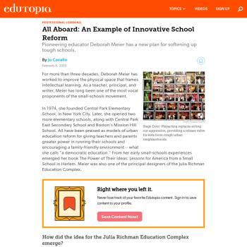 All Aboard: An Example of Innovative School Reform :: Resources ...