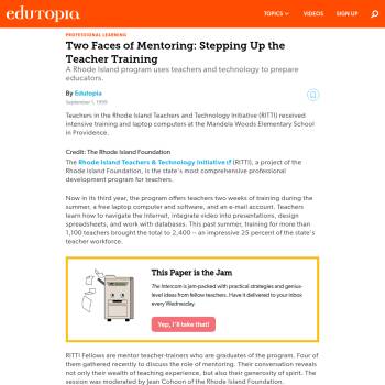 Two Faces of Mentoring: Stepping Up the Teacher Training :: Resources ...