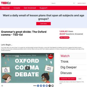 Grammar’s great divide: The Oxford comma - TED-Ed :: Resources ...