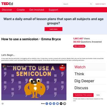 How To Use A Semicolon Emma Bryce Resources Ascend Learning