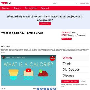 What is a calorie? - Emma Bryce :: Resources :: Ascend Learning Experience