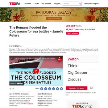 The Romans flooded the Colosseum for sea battles - Janelle Peters ...