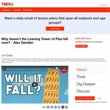 Why doesn’t the Leaning Tower of Pisa fall over? - Alex Gendler ...