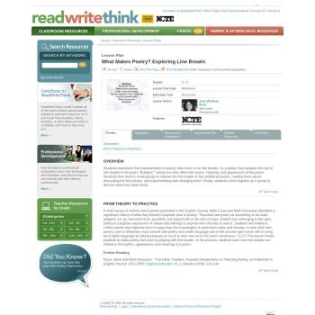 What Makes Poetry? Exploring Line Breaks :: Resources :: Ascend ...