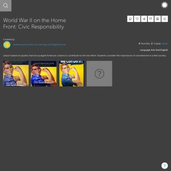 World War II on the Home Front: Civic Responsibility :: Resources ...