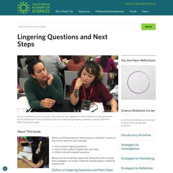 Science Notebook Corner :: Resources :: Ascend Learning Experience