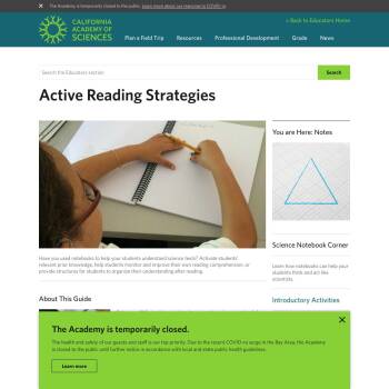 Science Notebook Corner :: Resources :: Ascend Learning Experience