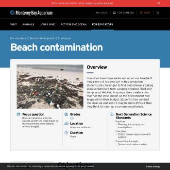 Beach contamination :: Resources :: Ascend Learning Experience