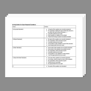 Rubric for Open-Ended Questions :: Resources :: Ascend Learning Experience