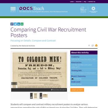 Comparing Civil War Recruitment Posters :: Resources :: Ascend Learning ...