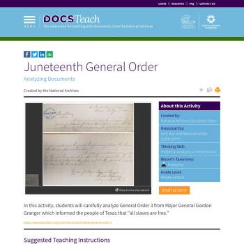 Juneteenth General Order :: Resources :: Ascend Learning Experience