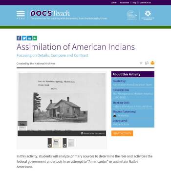 Assimilation of American Indians :: Resources :: Ascend Learning Experience