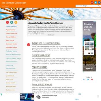 The Physics Classroom :: Resources :: Ascend Learning Experience