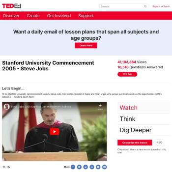 Stanford University Commencement 2005 - Steve Jobs :: Resources ...